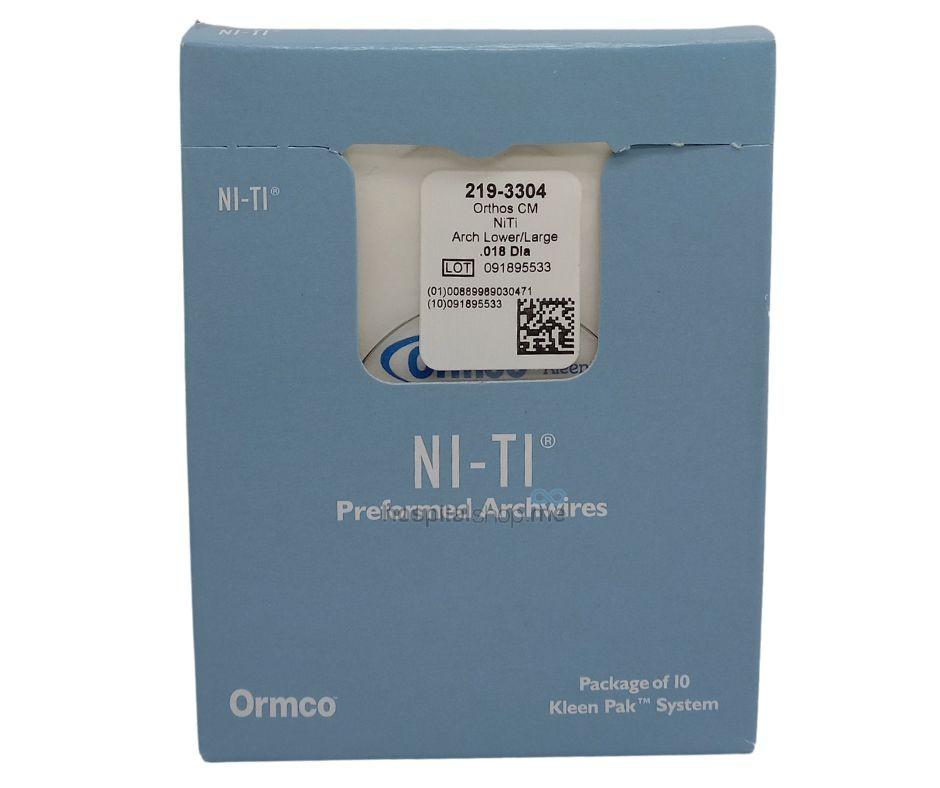 Ormco Orthos Archform Niti Round Archwire Lower Large 0.018 10Pcs 219-3304