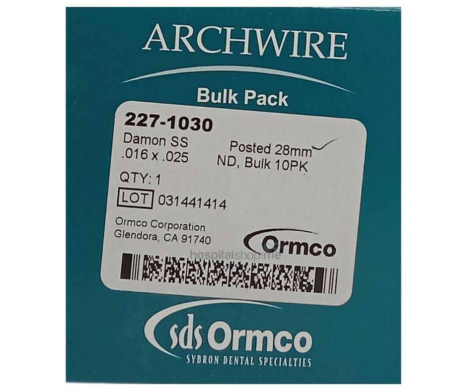 Ormco Damon Archform Posted Stainless Steel Rectangular Archwire 28mm ...