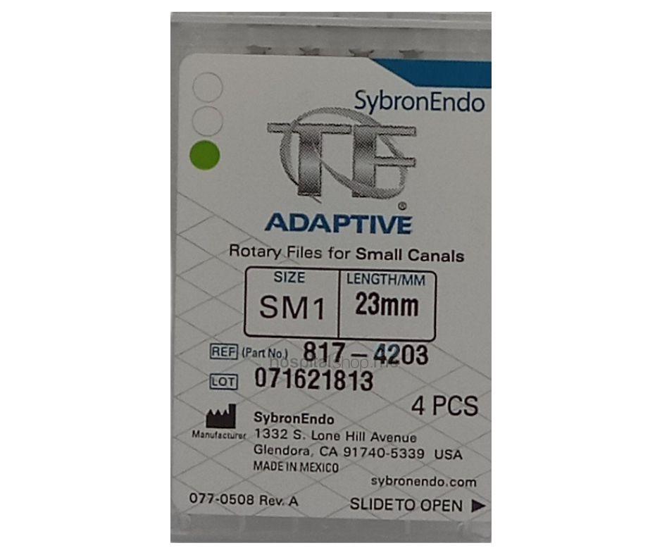 Sybron Endo TF Adaptive Rotary Endodontic Files SM1 23mm Green 817-4203