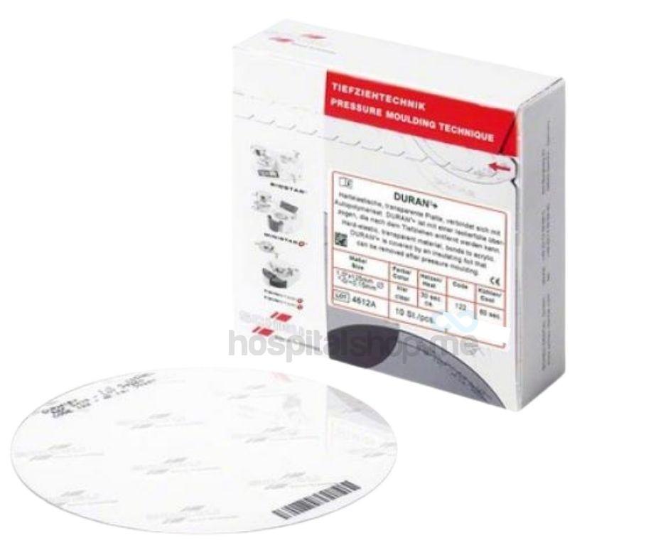 Scheu Duran+ Hard Thermoforming Material Splint Sheets Round 0.65mm X ...
