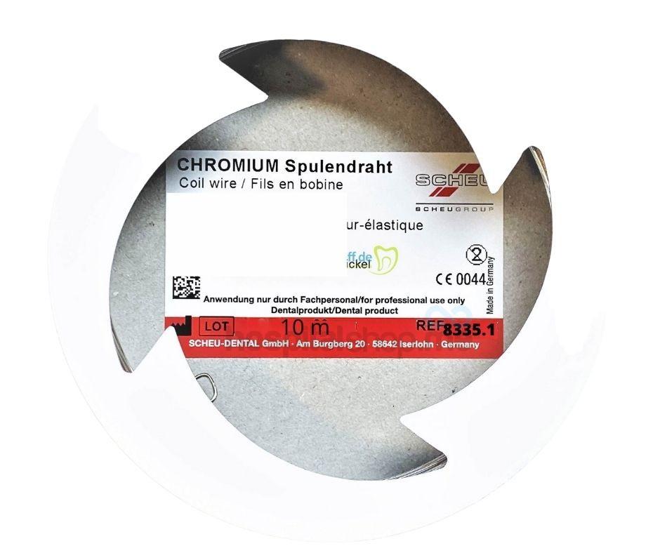 Scheu Chromium Coil Wire Spring Hard 1.0 10mts Spool 8335.1