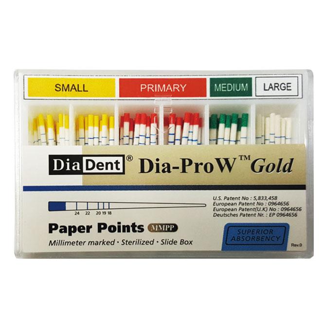 Diadent DIA-PRO W Gold PaperPoints for Wave One Gold files mm marked S ...