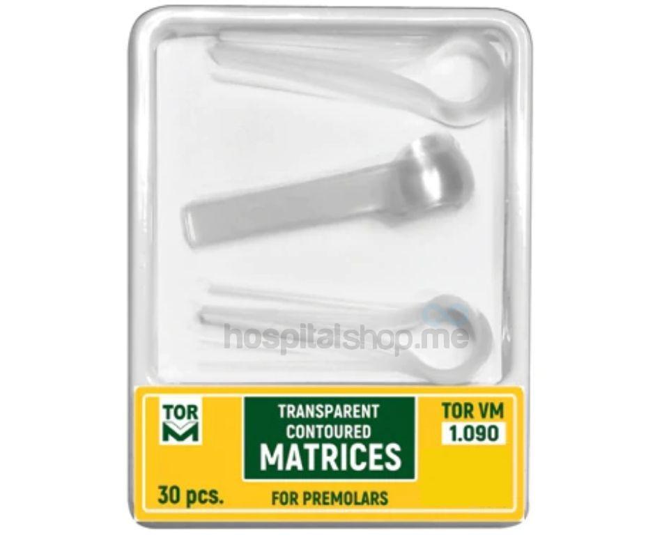 TOR VM Transparent Contoured Matrices for Premolars Right Ledge 30Pcs ...