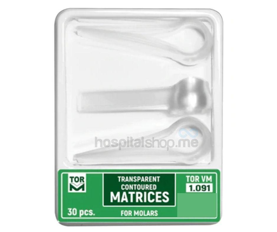 TOR VM Transparent Contoured Matrices for Molars Right Ledge 30Pcs. 1. ...