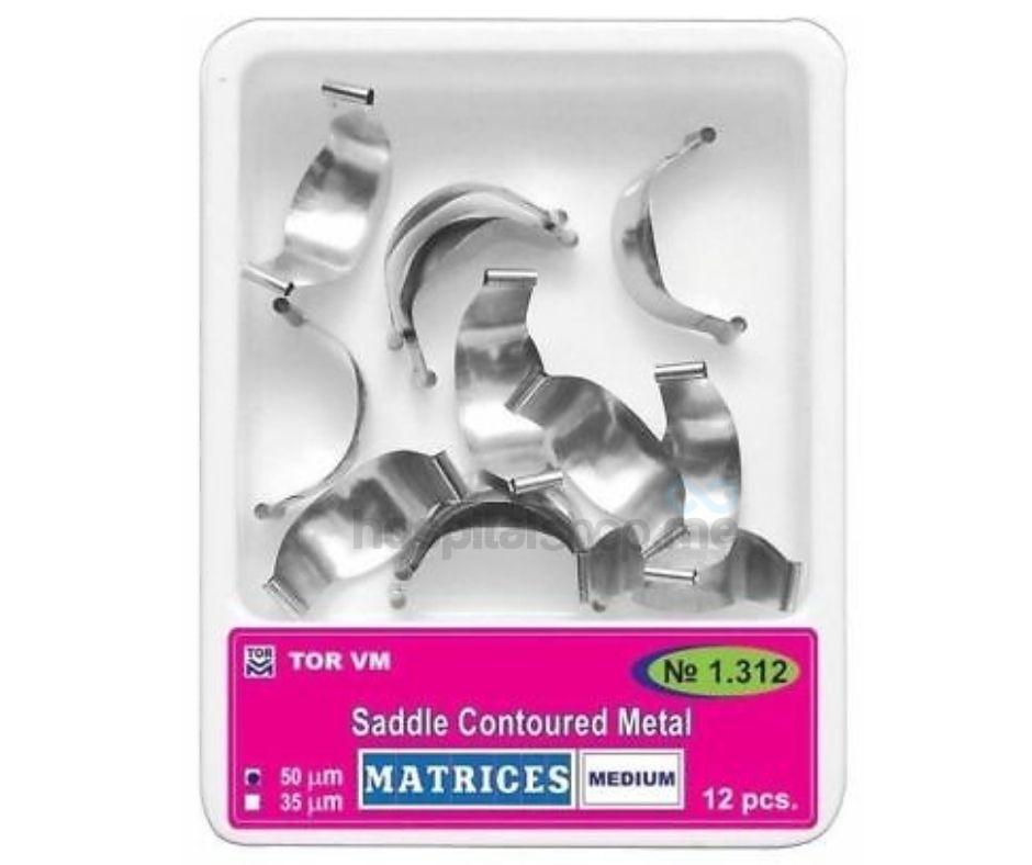 TOR VM Saddle SS Matrices Contoured Medium Standard Shape #0.050mm12pcs ...