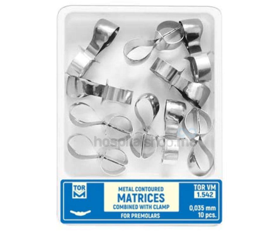 TOR VM Metal Contoured Matrix for Clamp Premolars Bilateral Ledge ...