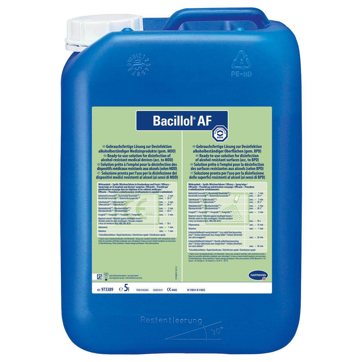 Bode Bacillol AF Alcohol Surface Disinfectant Liquid 5 litre 9750795